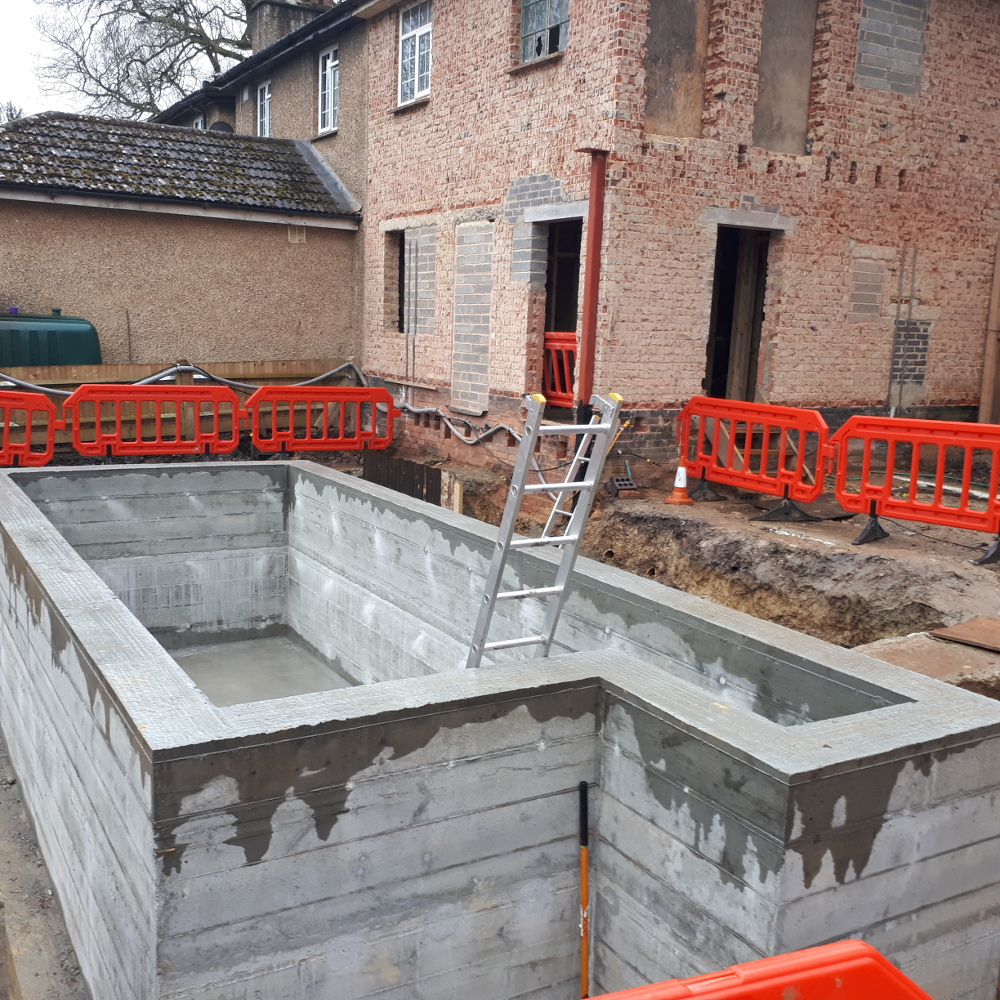 basement construction.